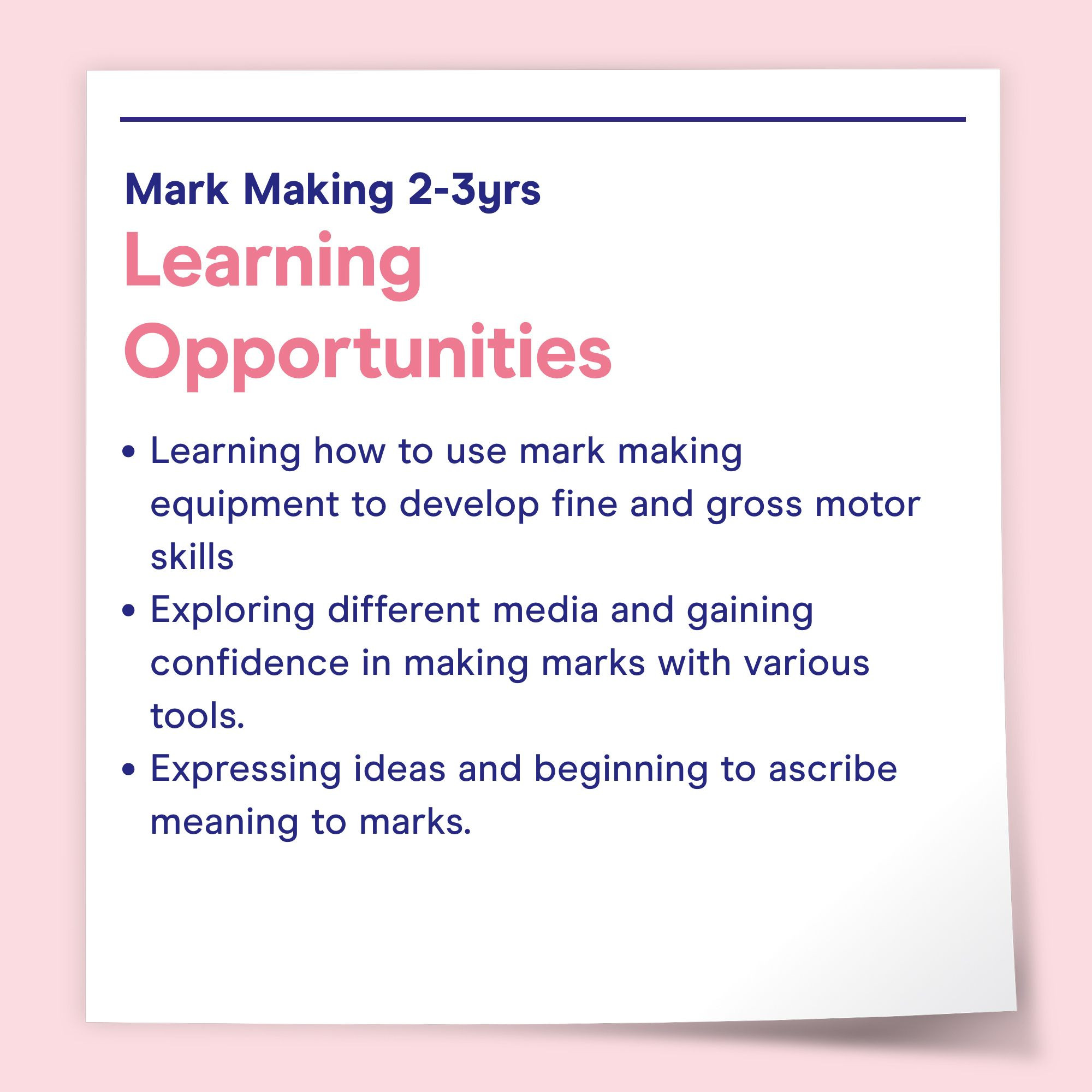 Complete Mark Making Area 2-3yrs