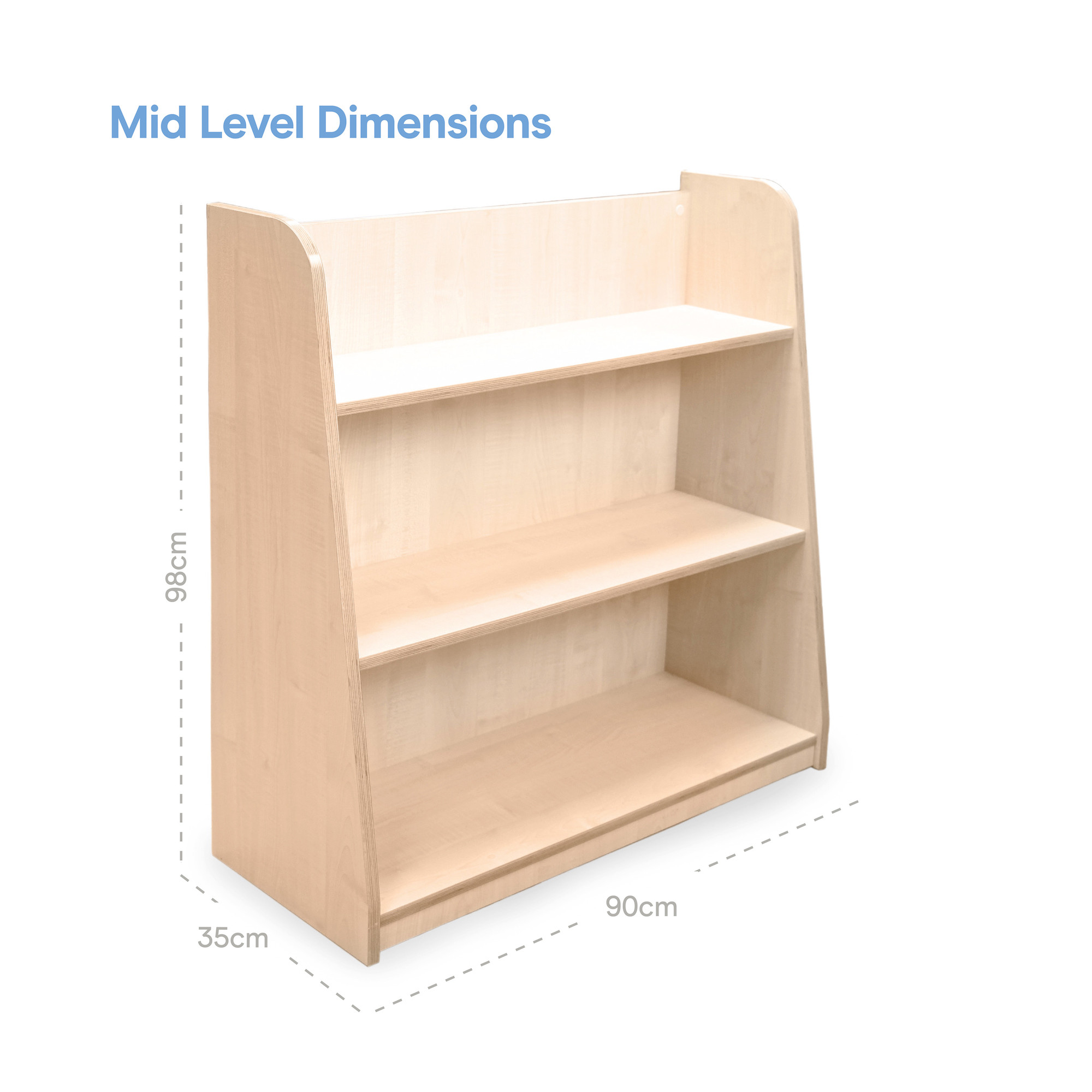 Mid Level Shelving Unit (Straight Back)