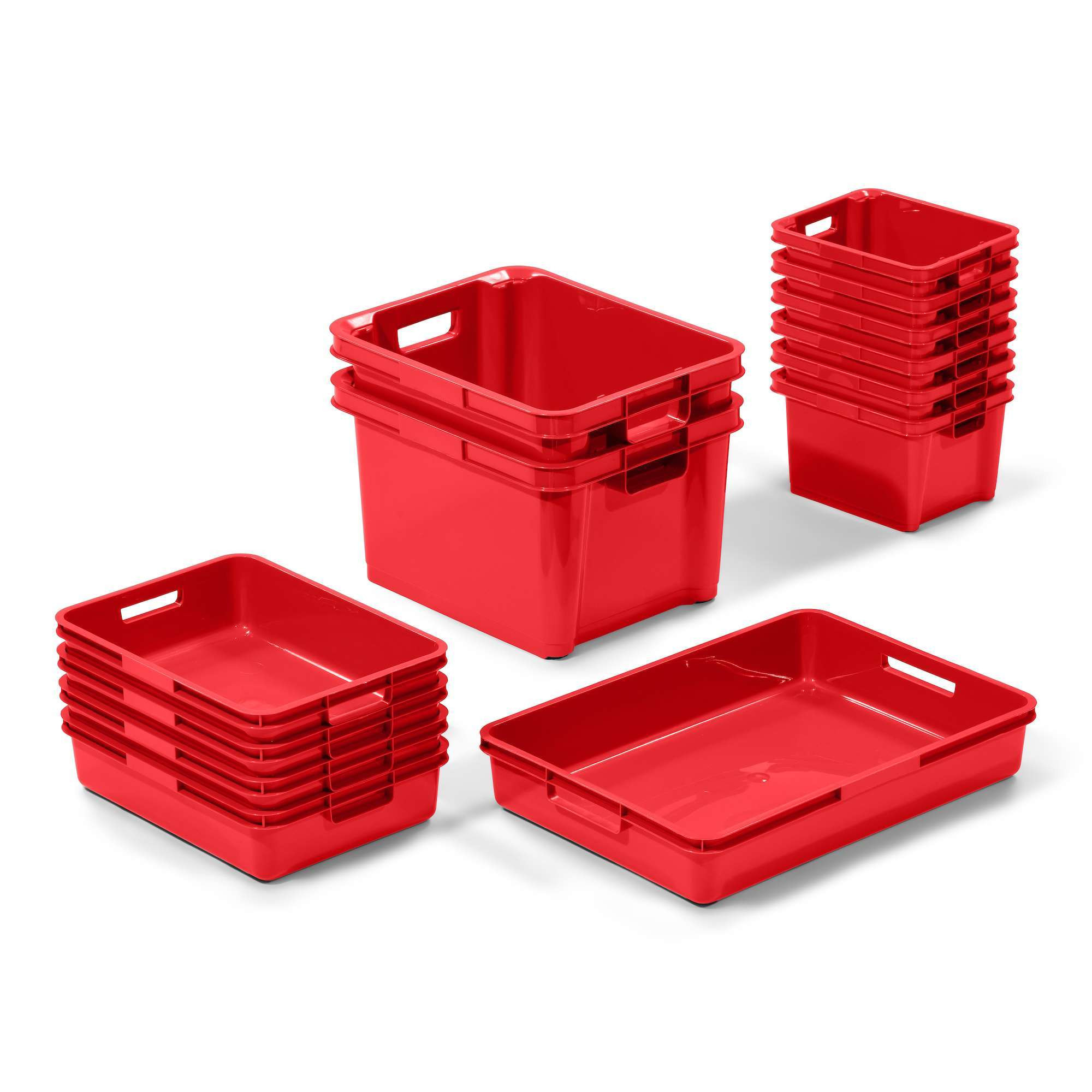 Mid Level Unit with Plastic Storage (Red)