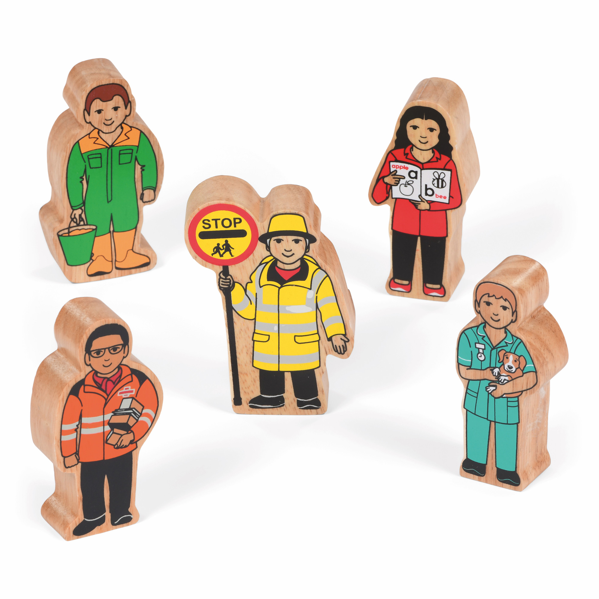Wooden Community People Set